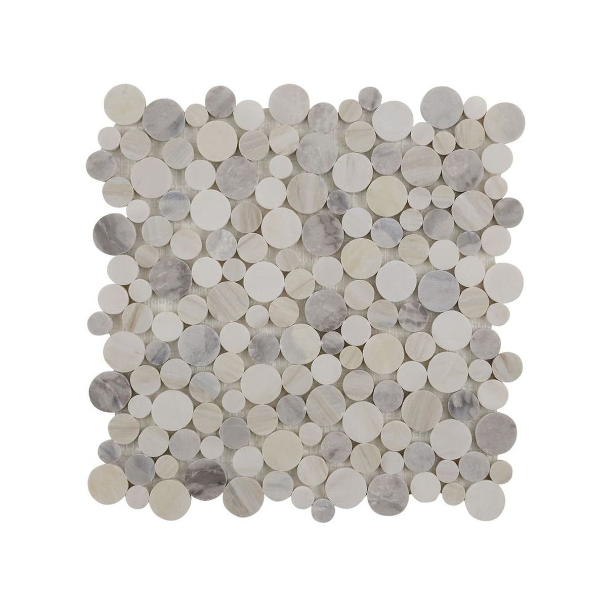 **PER PC** Natural Oblique Sliced Circle 12x12 Mosaic, SF210066, 10pcs ...